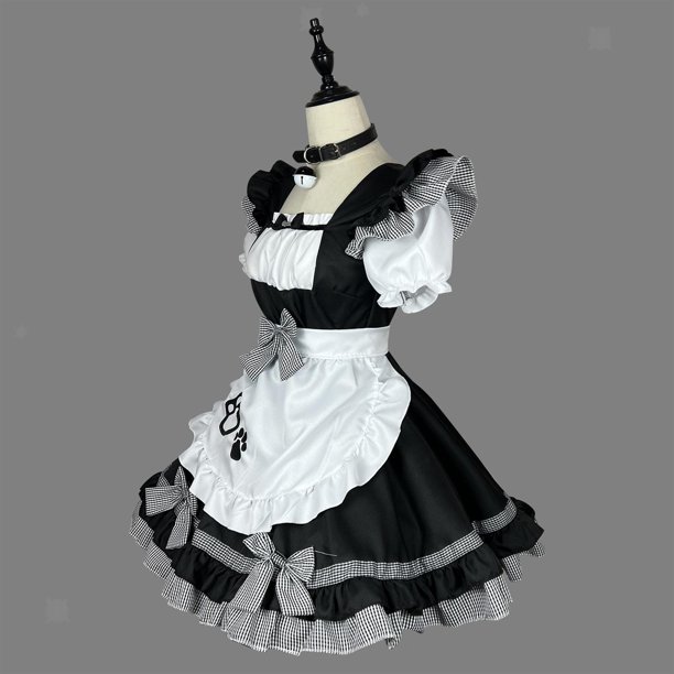 Women Maid Outfit Cute Girl Cosplay French Apron Maid Fancy Dress