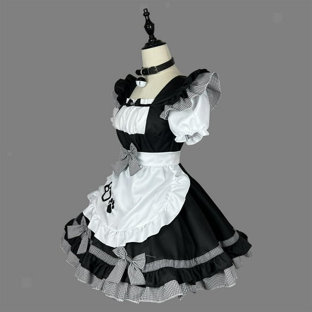 Women Maid Outfit Cute Girl Cosplay French Apron Maid Fancy Dress