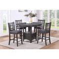 Gray Oval Dining Table with Built - in Leaf | Perfect for Intimate ...