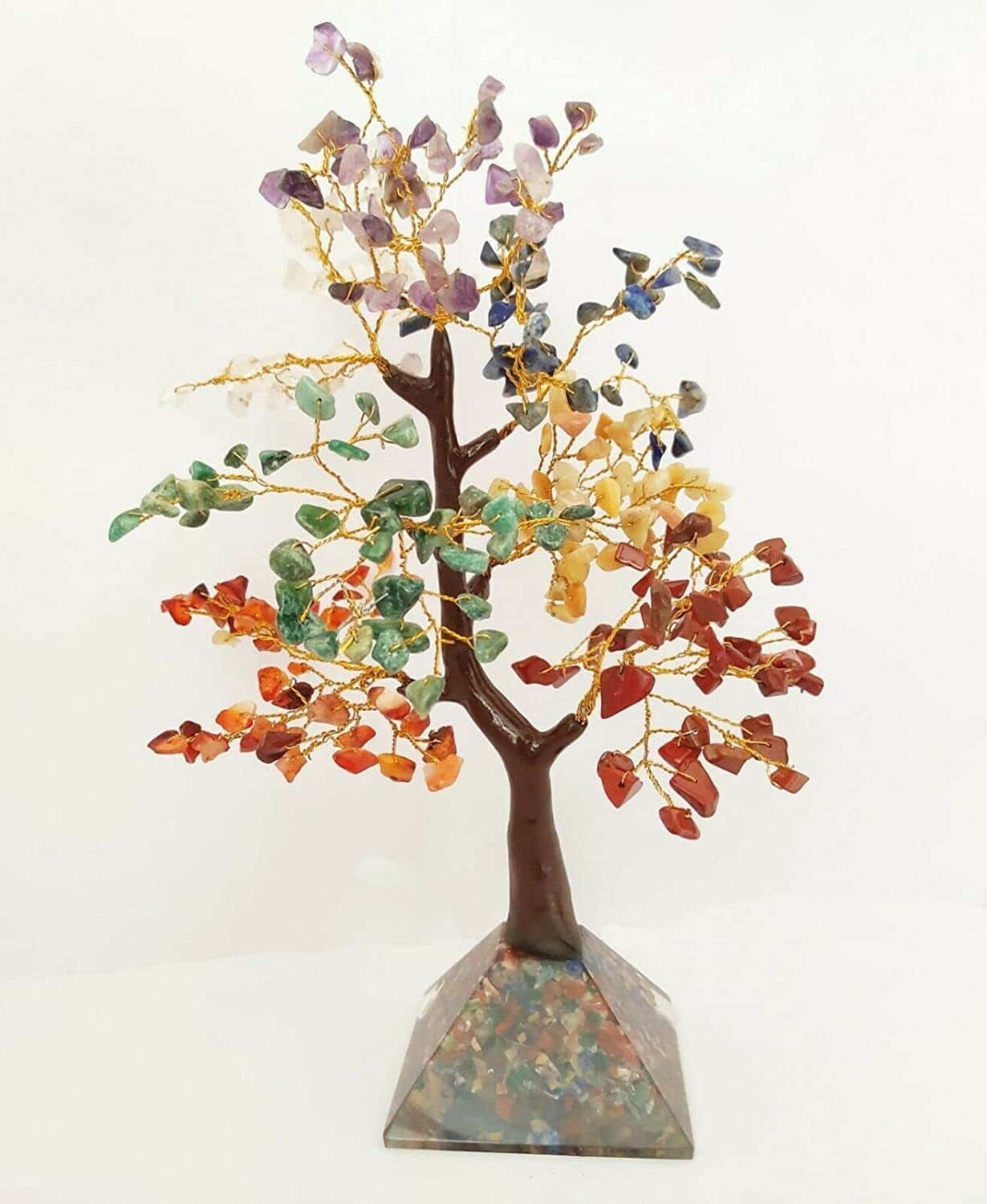 Sharvgun ( Set of 20 ) Healing Stones Tree Seven Chakra Chakra Tree ...