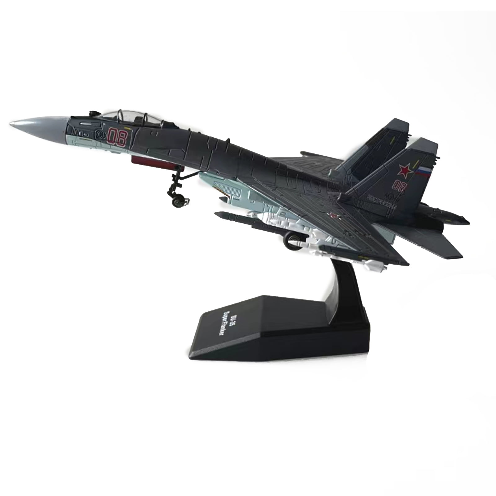 1:100 Metal SU-35 Super Flanker Heavy Aircraft Model Simulation Fighter ...