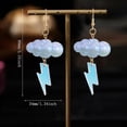 Cute Handmade Sparkly Large 3D Resin Cloud Lightning Weather Dangle ...