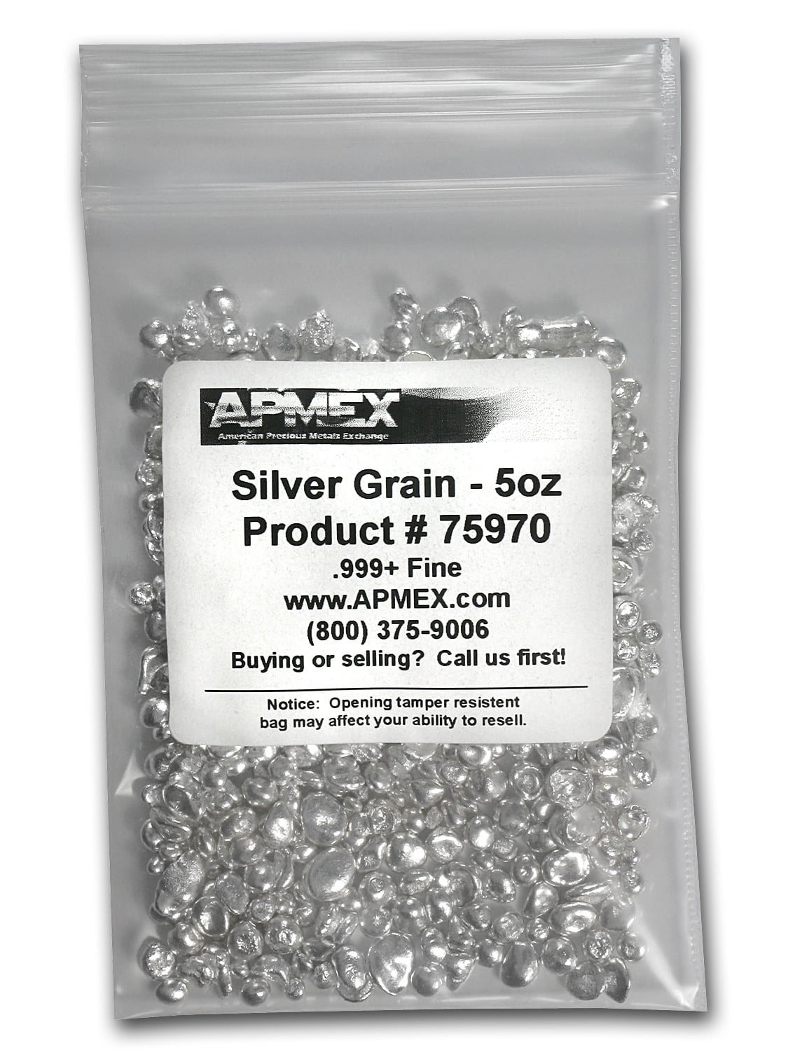 5 oz Bag Silver Grain/Shot .999+ Fine - Walmart.com