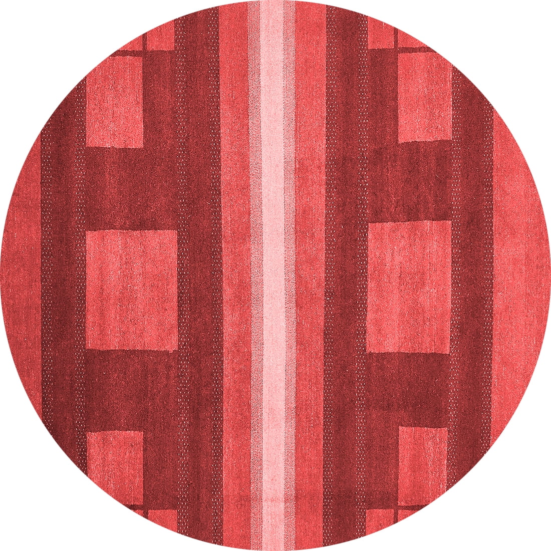 Ahgly Company Machine Washable Indoor Round Abstract Red Modern Area ...