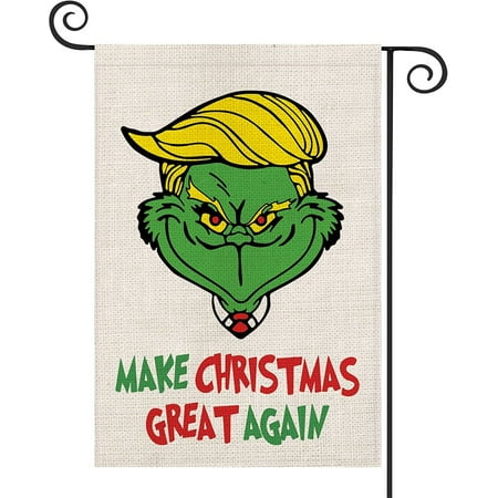 Make Christmas Great Again Grinch Garden Flag Vertical Double Sized ...