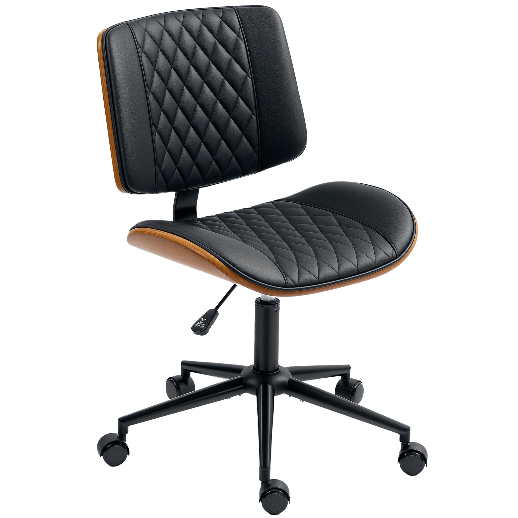 Click here for Homcom Office Chair No Arms With Wheels  360 Swive... prices