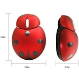 Dpisuuk Wireless Mouse, Cute Animal Ladybug Computer Mouse with USB ...