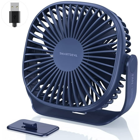 SmartDevil Small USB Desk Fan, 3 Speeds Portable Personal Desktop Table ...