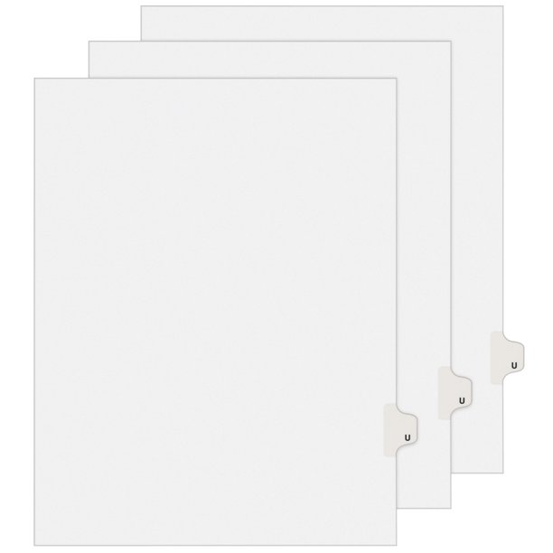Avery Legal Exhibit Unpunched Dividers for Use with Any Binding System ...