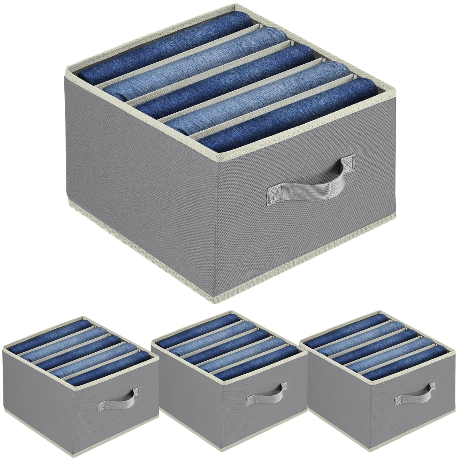 Homsorout Closet Clothes Organizer for Jeans, Fabric Storage Cubes for ...