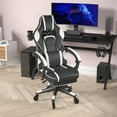 BizChair Gaming Chair Racing Computer Chair with Fully Reclining Back ...