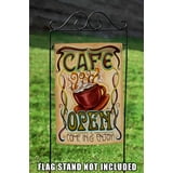 Toland Home Garden Cafe Open Business Coffee Flag Double Sided 12x18 ...