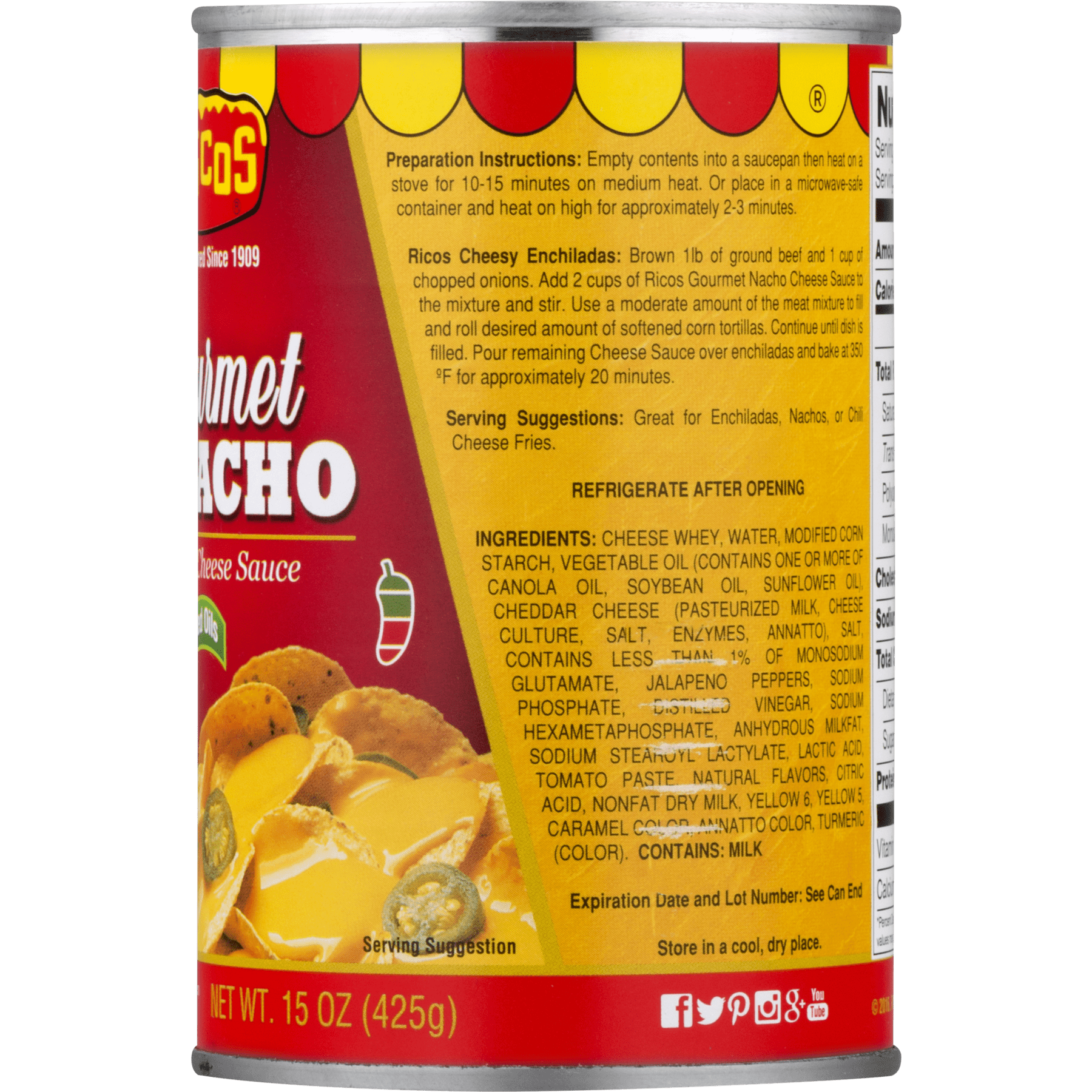 Ricos Nacho Cheese Sauce Nutrition Facts | Besto Blog
