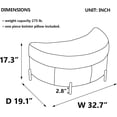 32.7"W Chenille Upholstered Storage Bench Large Ottoman with Tray Serve ...