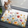 Area Rug 2x3ft Pastoral Watercolor Floral Area Rugs Washable Low Pile ...