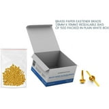 Performore 500 Pcs of 8mm x 16mm Brass Round Head Fastener, Brads for ...