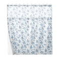 BZSMCE Sky Blue Sprig Pattern Bathroom Shower Curtain Set with Hooks ...