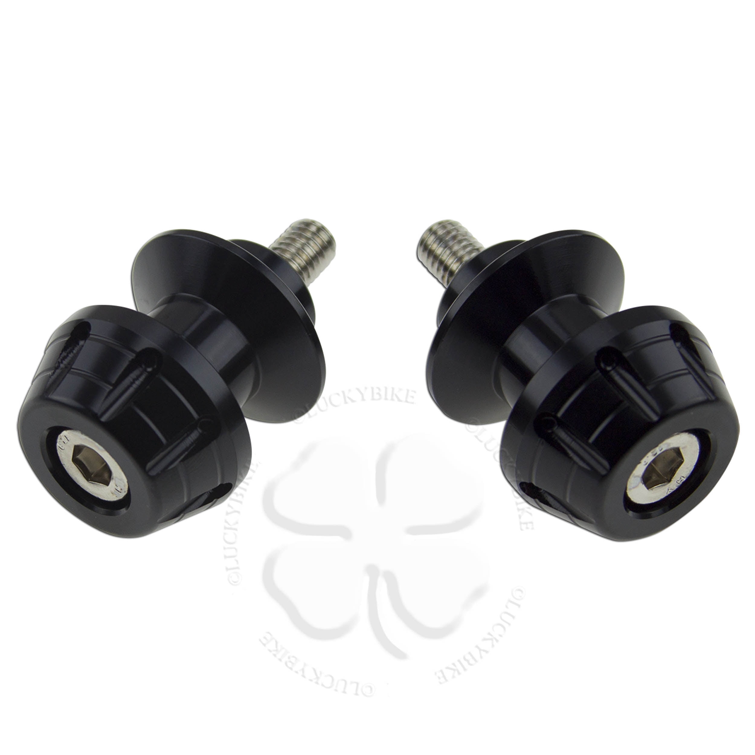 Honda Suzuki Ducati Triumph 8mm Swingarm Spools Sliders Bobbins Black 8 ...