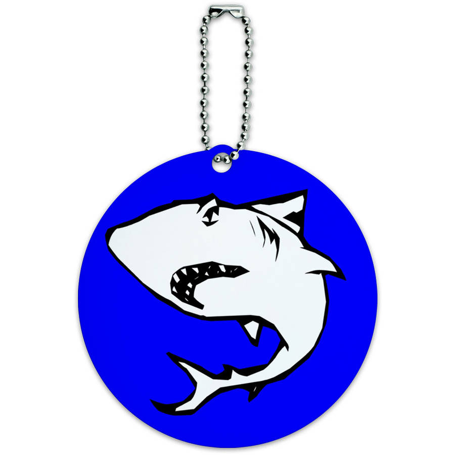 Shark Round Luggage ID Tag Card for Suitcase or Carry-On - Walmart.com