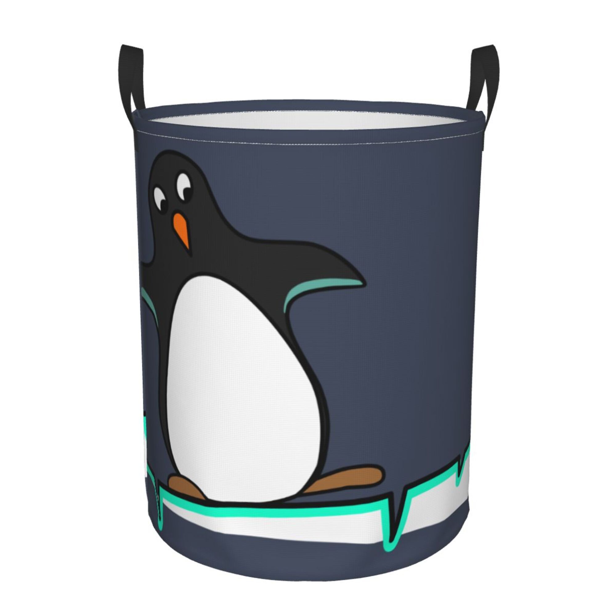 LNWH Laundry Basket, Penguin Iceberg Pattern Foldable Laundry Hamper With Handles Waterproof ...