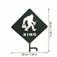 Bigfoot Metal Signs, Beer Drinking Bigfoot Metal Yard Stake, Black ...