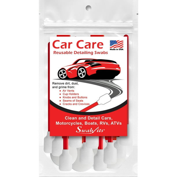 Swab-its Car Care Detailing, 14 Washable and Reusable Foam Cleaning ...