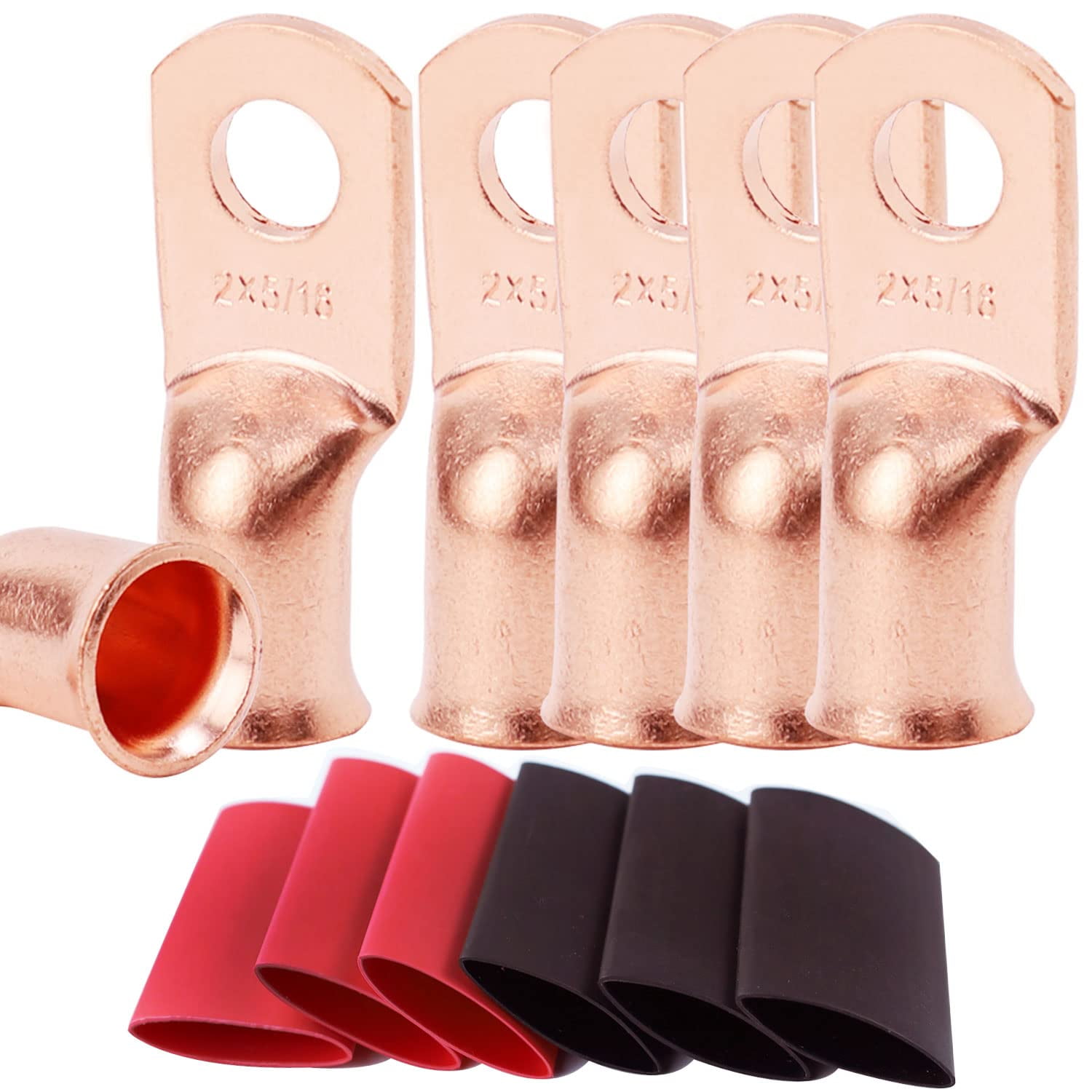 TKDMR 10 terminales de batería de 1/0 AWG-3/8 pulgadas, terminales de ...