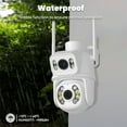 6MP 2K Dual Lens Outdoor Security Camera with Human Detect Auto ...