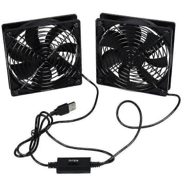 120mm 5v Usb Powered Pc Router Fans With Speed Controller High Airflow ...