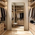64"x21" Floor Mirror Full Length, Gold Full Body Mirror with Stand ...