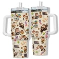 Carl Russel Up Movie Tumbler, Adventure Awaits Rainbow Balloons ...