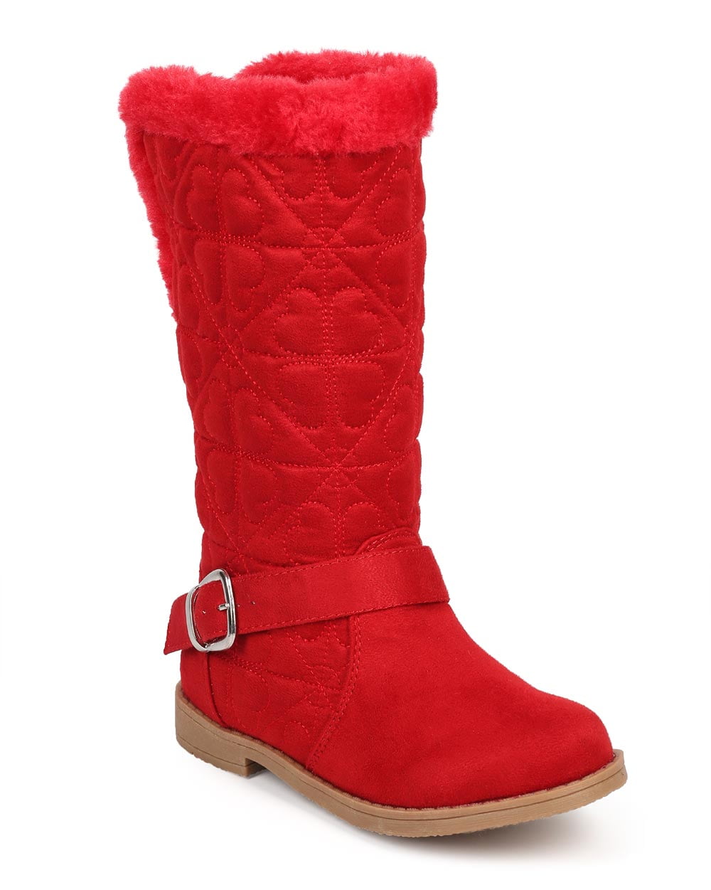 New Girl Little Angel Yasmin-860F Quilted Hearts Suede Riding Winter ...