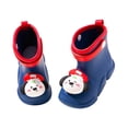 Angala Kids Rain Boots Mid Calf Cartoon Appliques Waterproof Outdoor ...