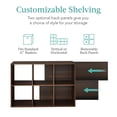 Best Choice 6-Cube Bookcase, 11in Storage System, Stand w/ Panels ...