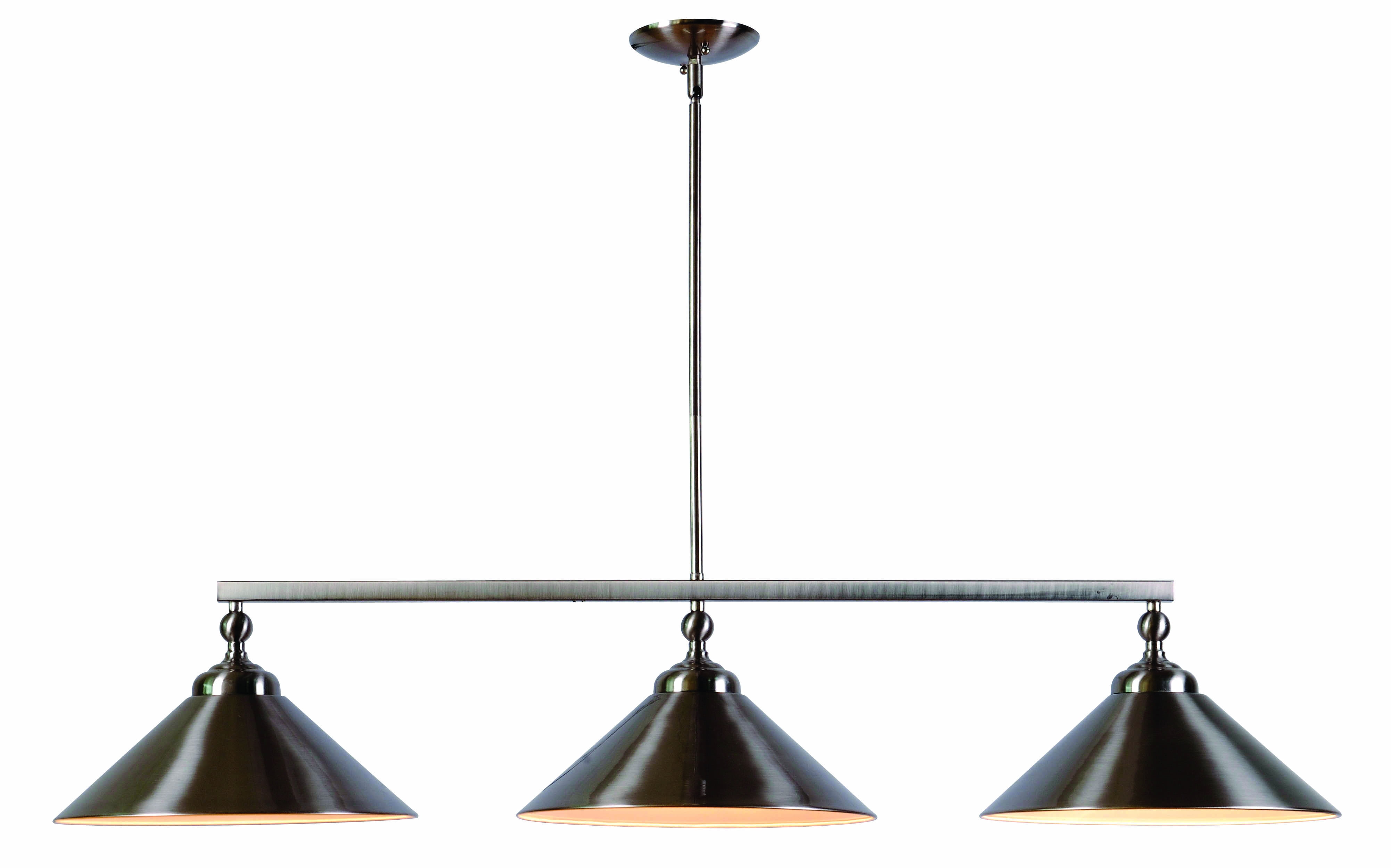 Kenroy Home Conical Brushed Steel 3 Light Island Light - Walmart.com