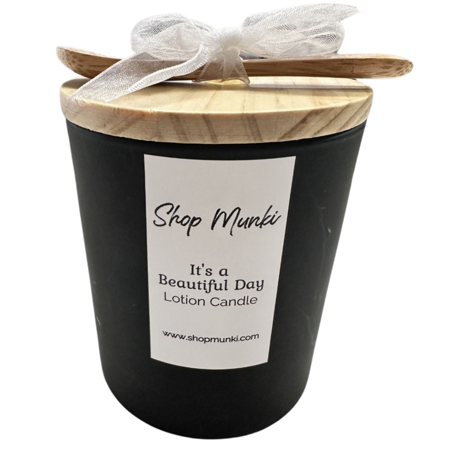 Shop Munki Shea Butter and Soy Wax Lotion Candles in Black Matte Jar ...