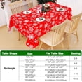 Christmas Rectangle Table Cloth, Waterproof Vinyl Tablecloth with ...