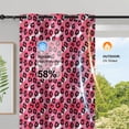 Black and Pink Leopard Print Blackout Curtains,Triple Weaved Fabric ...
