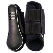Jeffers Equine Neoprene Protective Splint Boots for Horses, Pair, Black ...