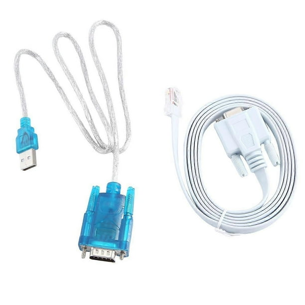 RJ45 Network Cable Serial Cable Rj45 to DB9 and RS232 to USB (2 in 1 ...
