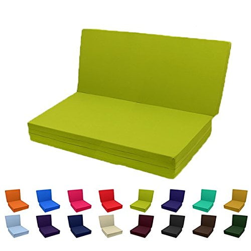 Solid Color TriFold Bed White Foam Floor Mats Queen Size 60Wx80L Olive ...