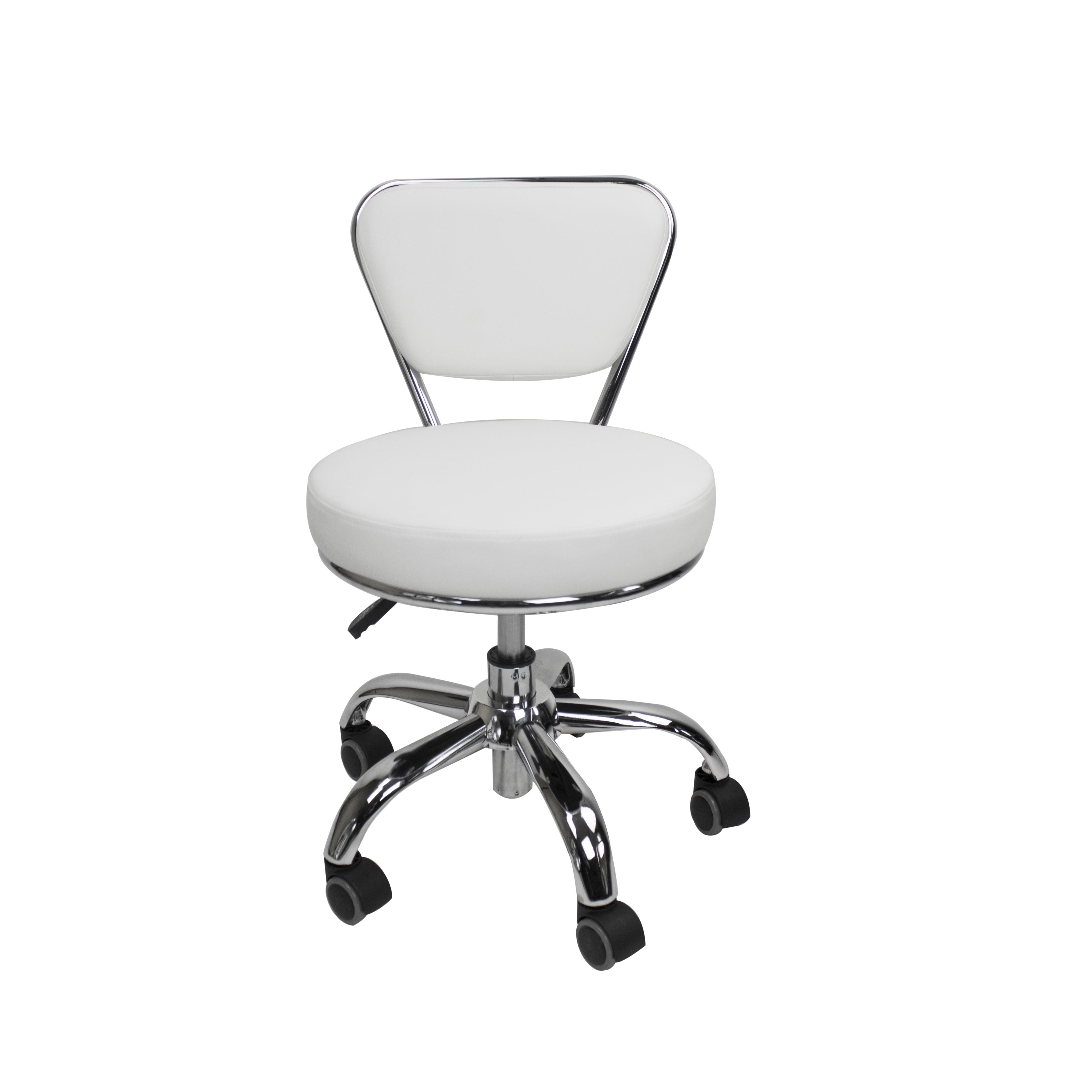 Mayakoba Adjustable Height Indoor Stool, White - Walmart.com