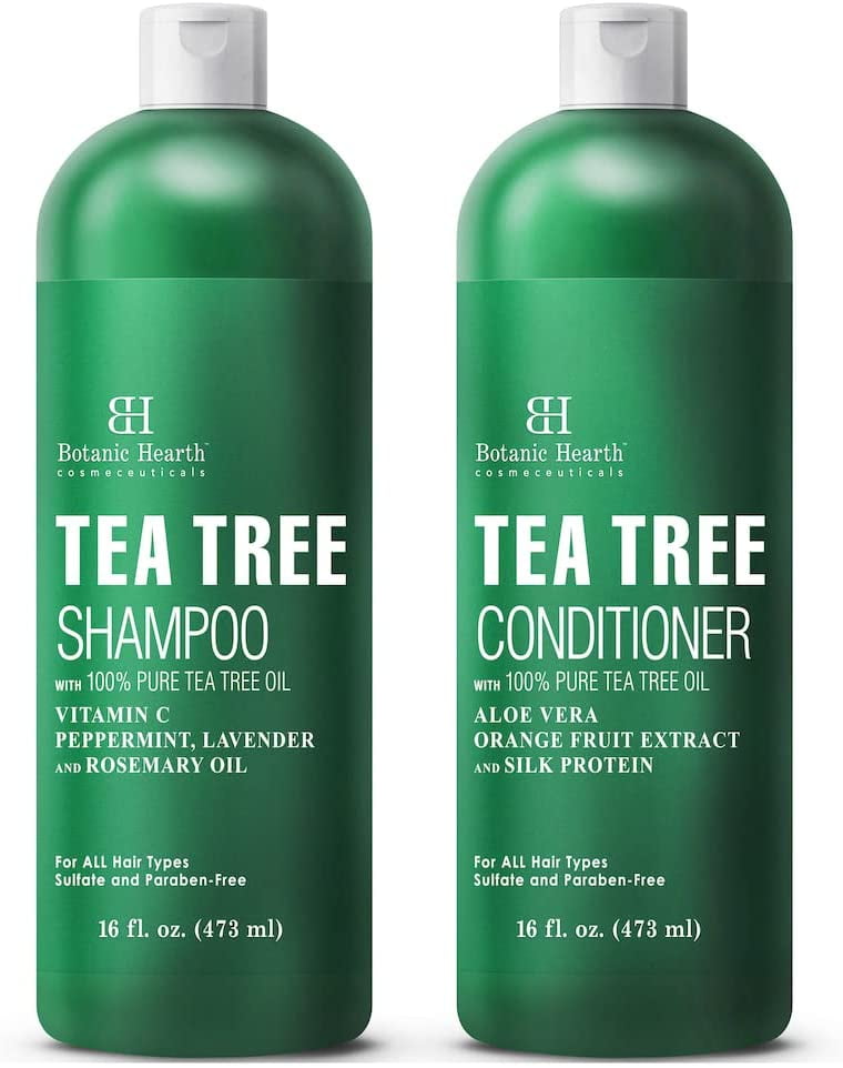 Botanic Hearth Tea Tree Shampoo and Conditioner Set - with 100% Pure ...