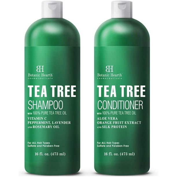 Botanic Hearth Tea Tree Shampoo and Conditioner Set - with 100% Pure ...
