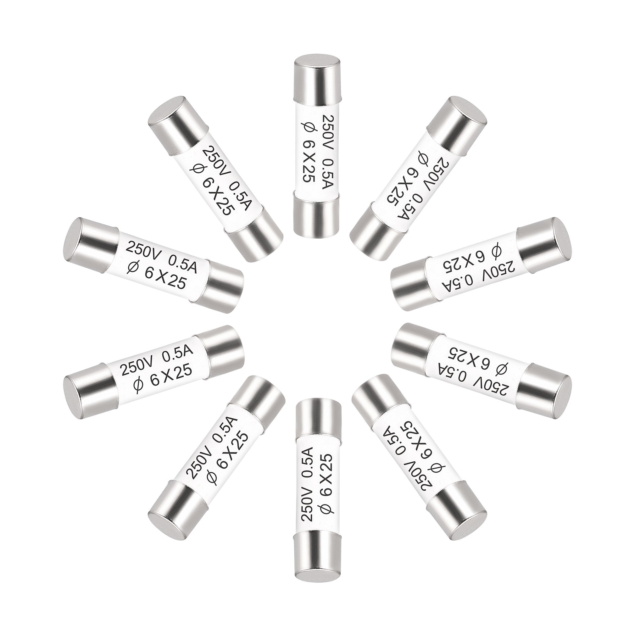 Click here for Unique Bargains Ceramic Cartridge Fuses 0.5a 250v... prices