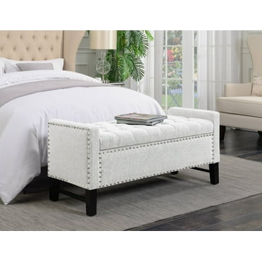 Chic Home Dianna Neo Traditional Linen X-Leg Bench - Walmart.com
