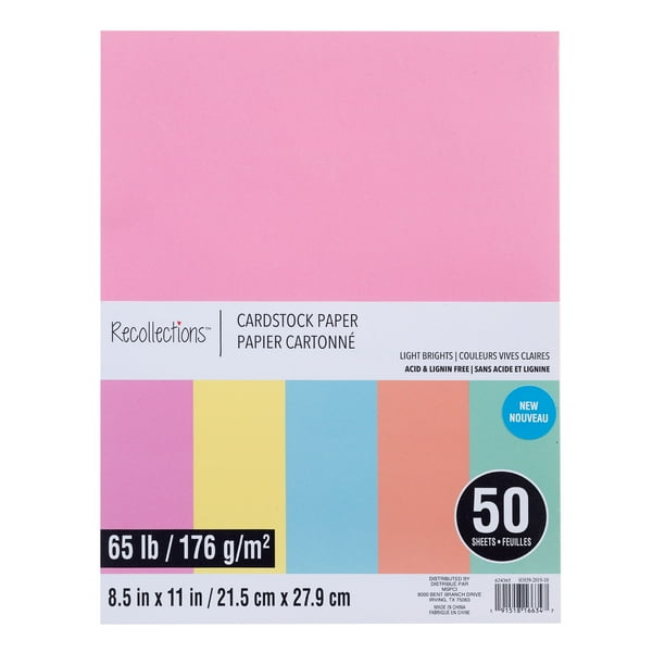 12 Packs: 50 ct. (600 total) Light Brights 8.5" x 11" Cardstock Paper ...