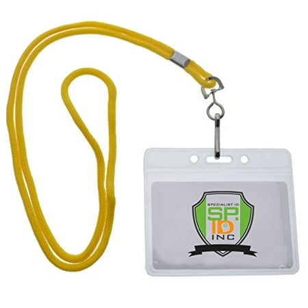 25 Pack of Premium Name Tag Badge Holders with Lanyards (Horizontal) by ...