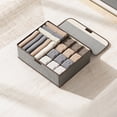Underwear Socks Ties Storage Organizer with Lids, Foldable Closet ...