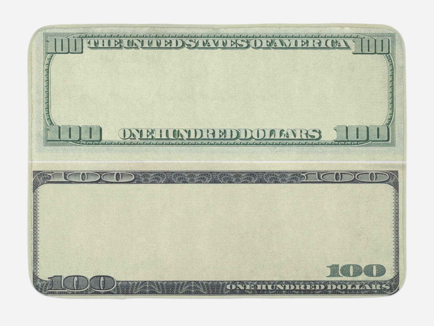 Money Bath Mat, Hundred Dollar Bill Century Note Design American ...